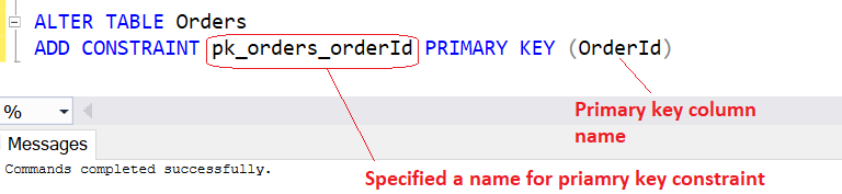 Sql Primary Key Constraint Sql Bi Tutorials