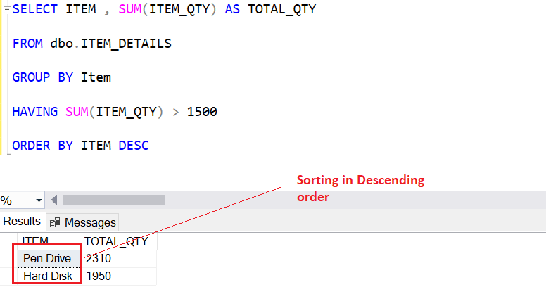 Sql Having Clause Sql Bi Tutorials