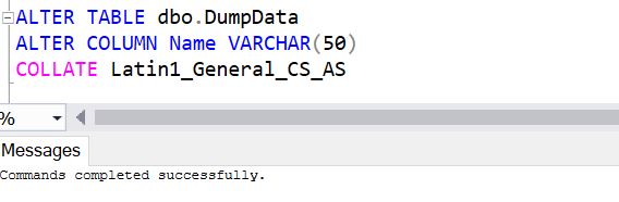 Sql Change Column Collation To Case Sensitive Sql Bi Tutorials